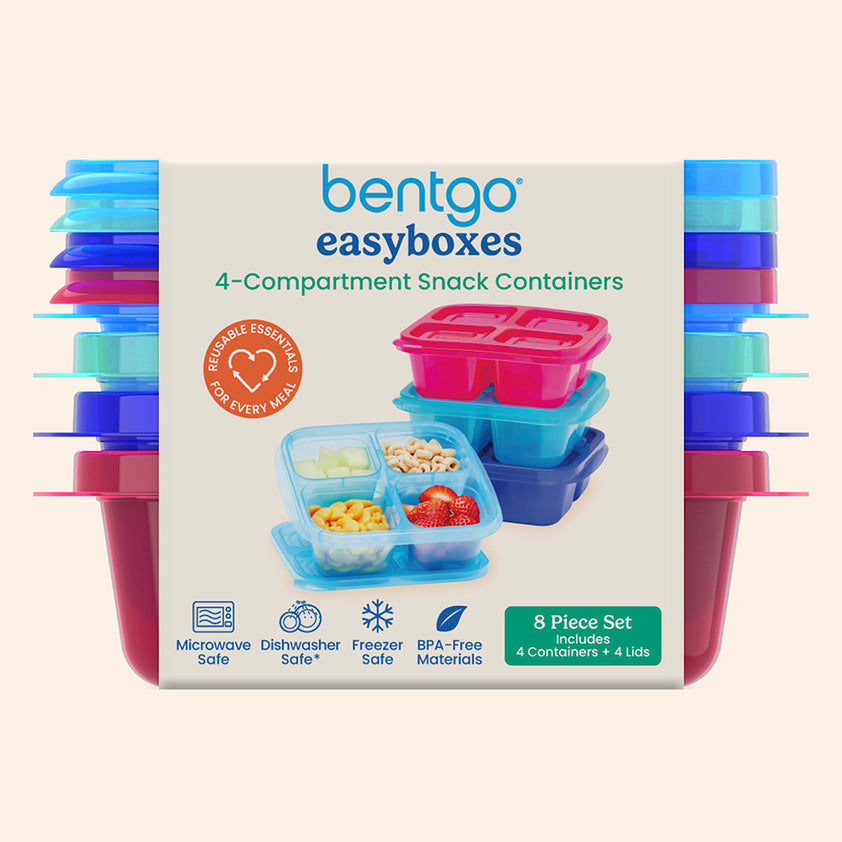 Bentgo® Easyboxes 4-Compartment Snack Containers 8-Piece Set