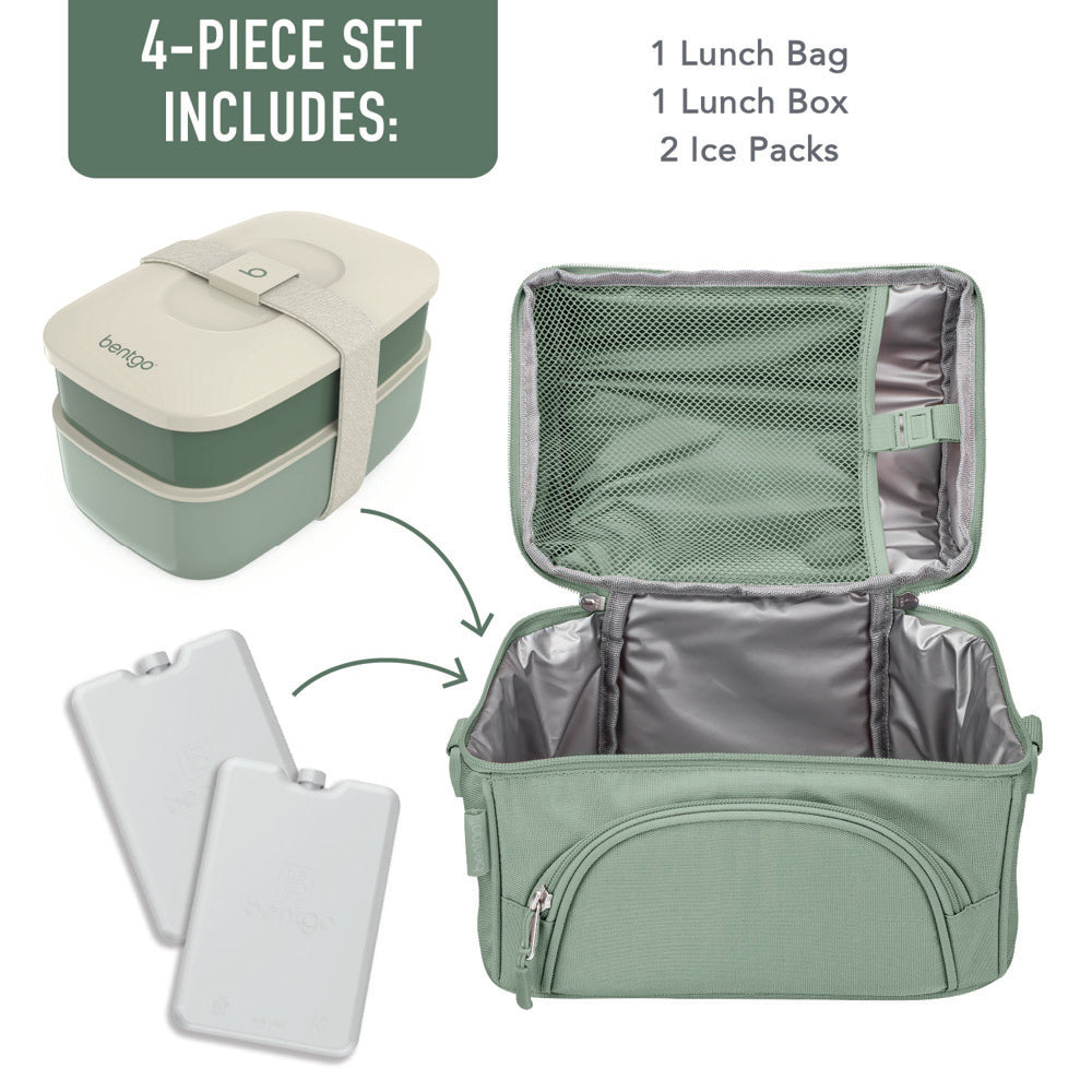Bentgo® Deluxe 4-Piece Lunch Set | Bento Box Lunch Set