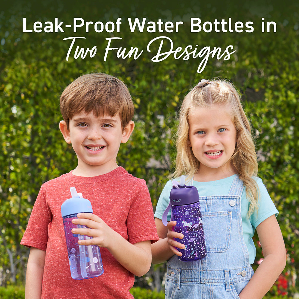 Bentgo® Kids Water Bottle 2-Pack | Reusable Water Bottles