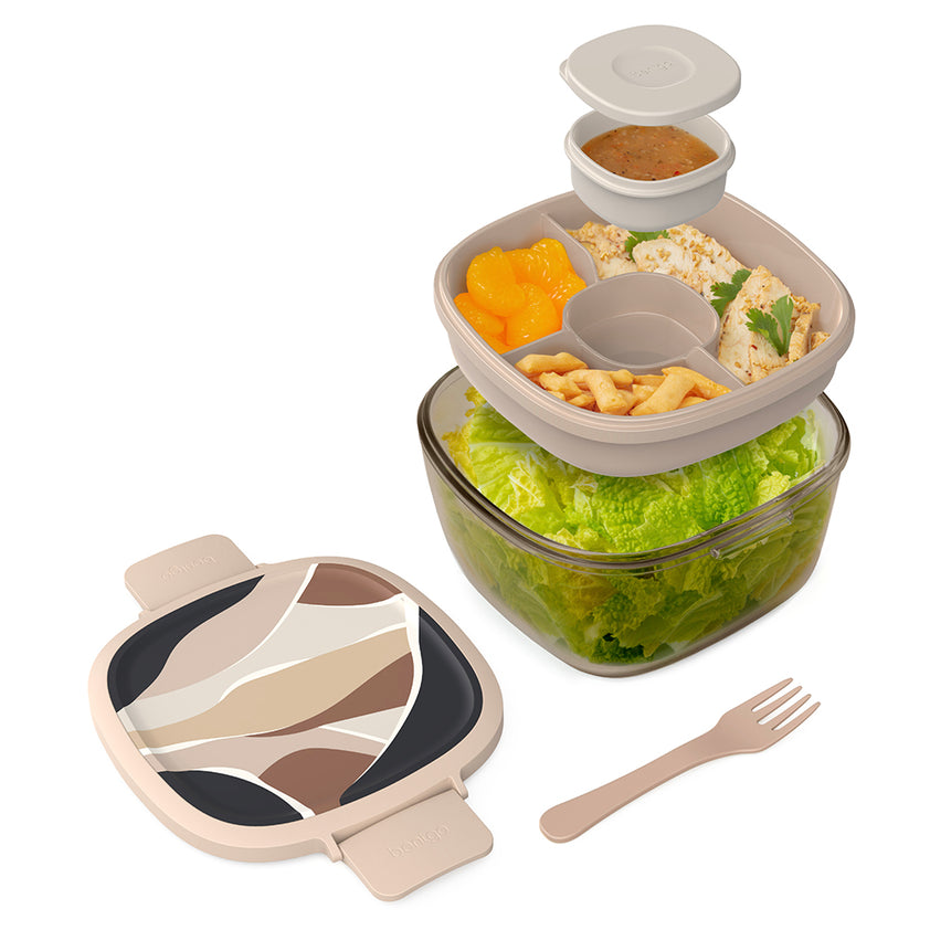 Bentgo® Glass Prints All-in-One Salad Container
