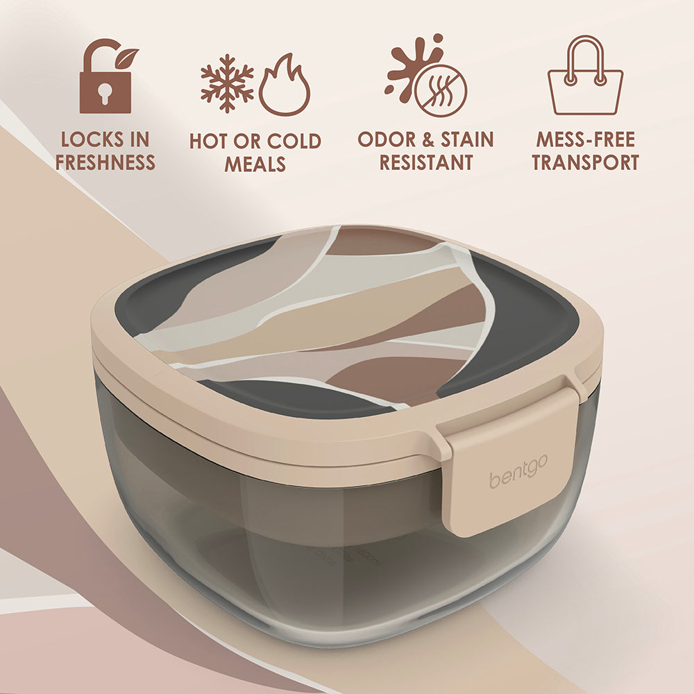 Bentgo® Glass Prints All-in-One Salad Container