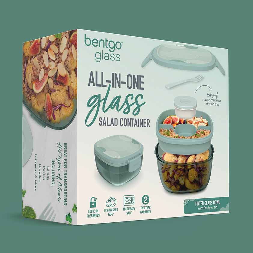 Bentgo® Glass Prints All-in-One Salad Container