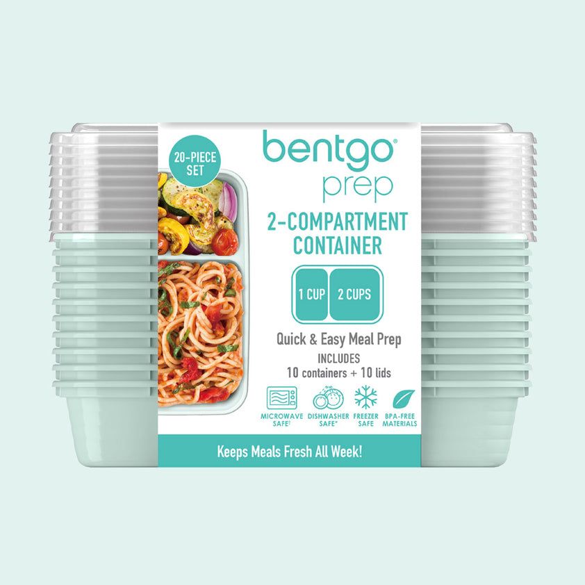 Bentgo® 2-Compartment Containers | Reusable Food Prep Containers