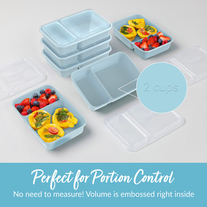 Bentgo® 2-Compartment Containers | Reusable Food Prep Containers