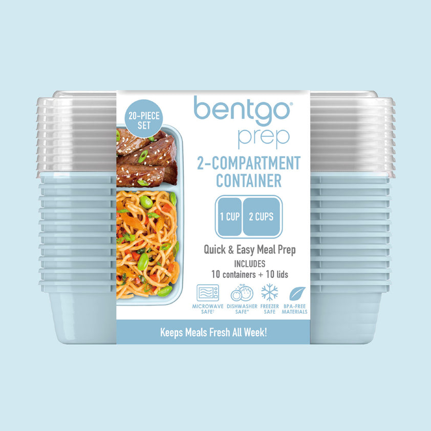 Bentgo® 2-Compartment Containers | Reusable Food Prep Containers