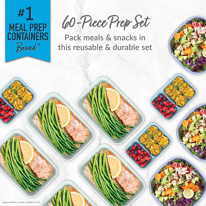 Bentgo Prep 60-Piece Variety Meal Prep Kit | Reusable Meal Prep Containers