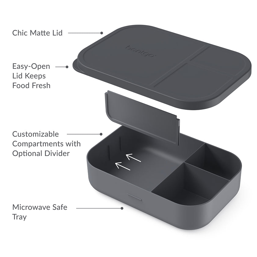 Bentgo Modern Tray with Matte Lid | Kids Food Storage Containers
