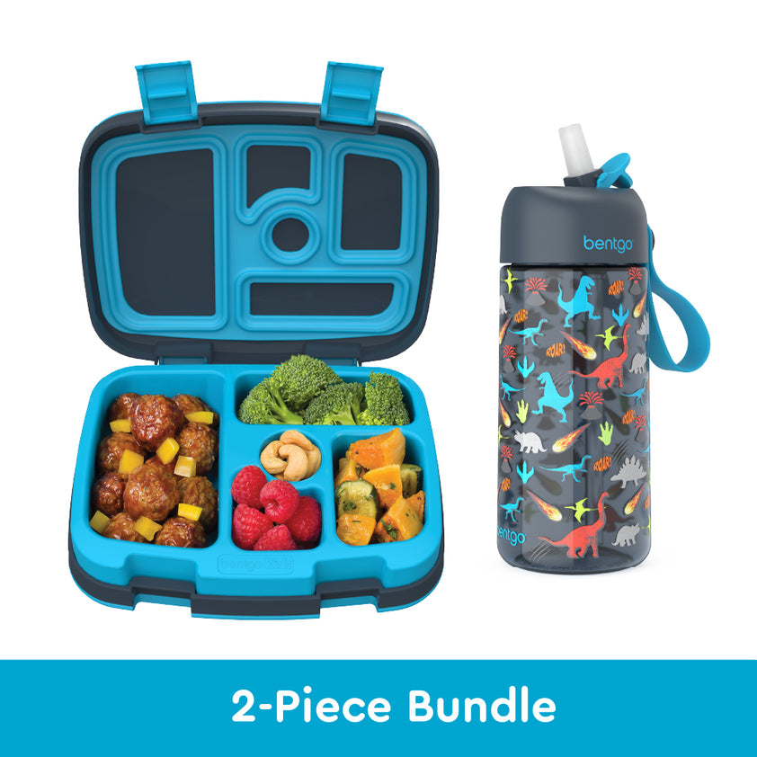 Bentgo® Kids Prints Lunch Box & Water Bottle | Lunch Kit